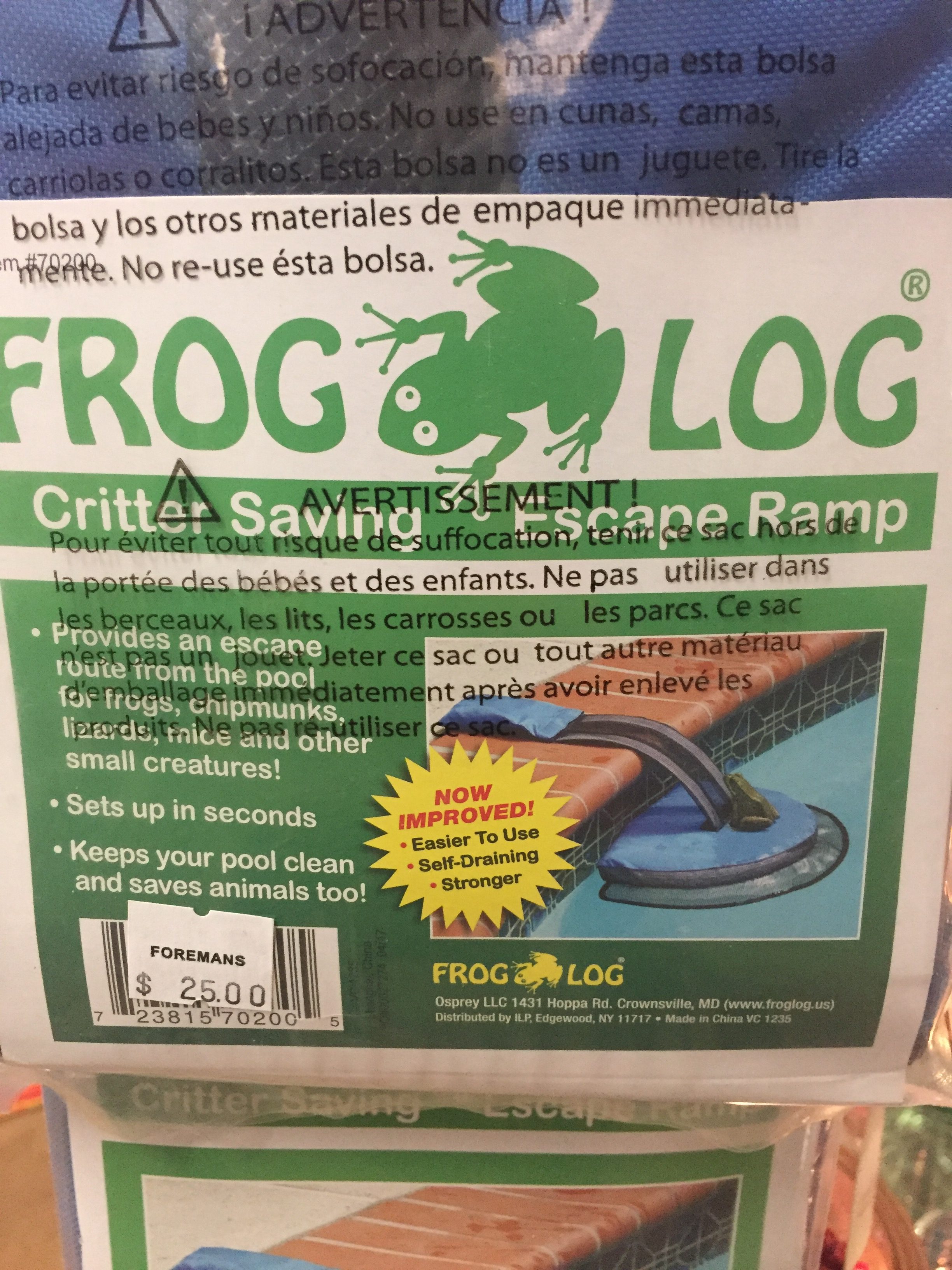 The FrogLog: Keep Your Pool Critter Free - Foreman's General Store